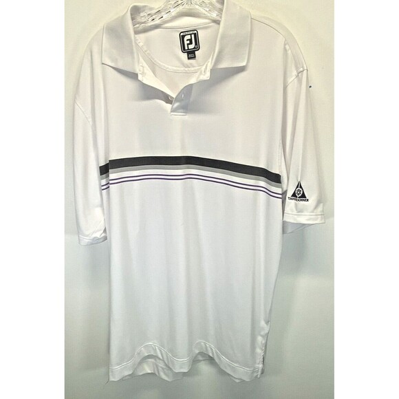 FootJoy | Shirts | Fj Footjoy Mens Polo Shirt Size Xl White Golf Tahoe ...